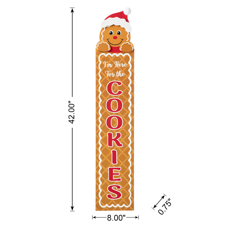 The Holiday Aisle® Junno Gingerbread Man Door Mural & Reviews | Wayfair