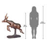 Design Toscano Leaping Pronghorn Antelope Cast Bronze Garden Statue ...