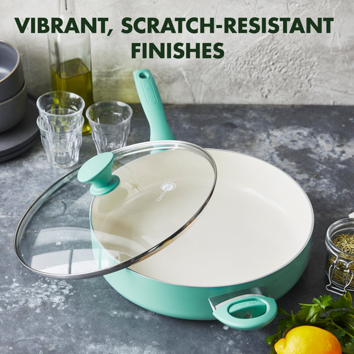 GreenPan Rio Healthy Ceramic Nonstick 5Qt Saute Pan with Lid & Reviews ...