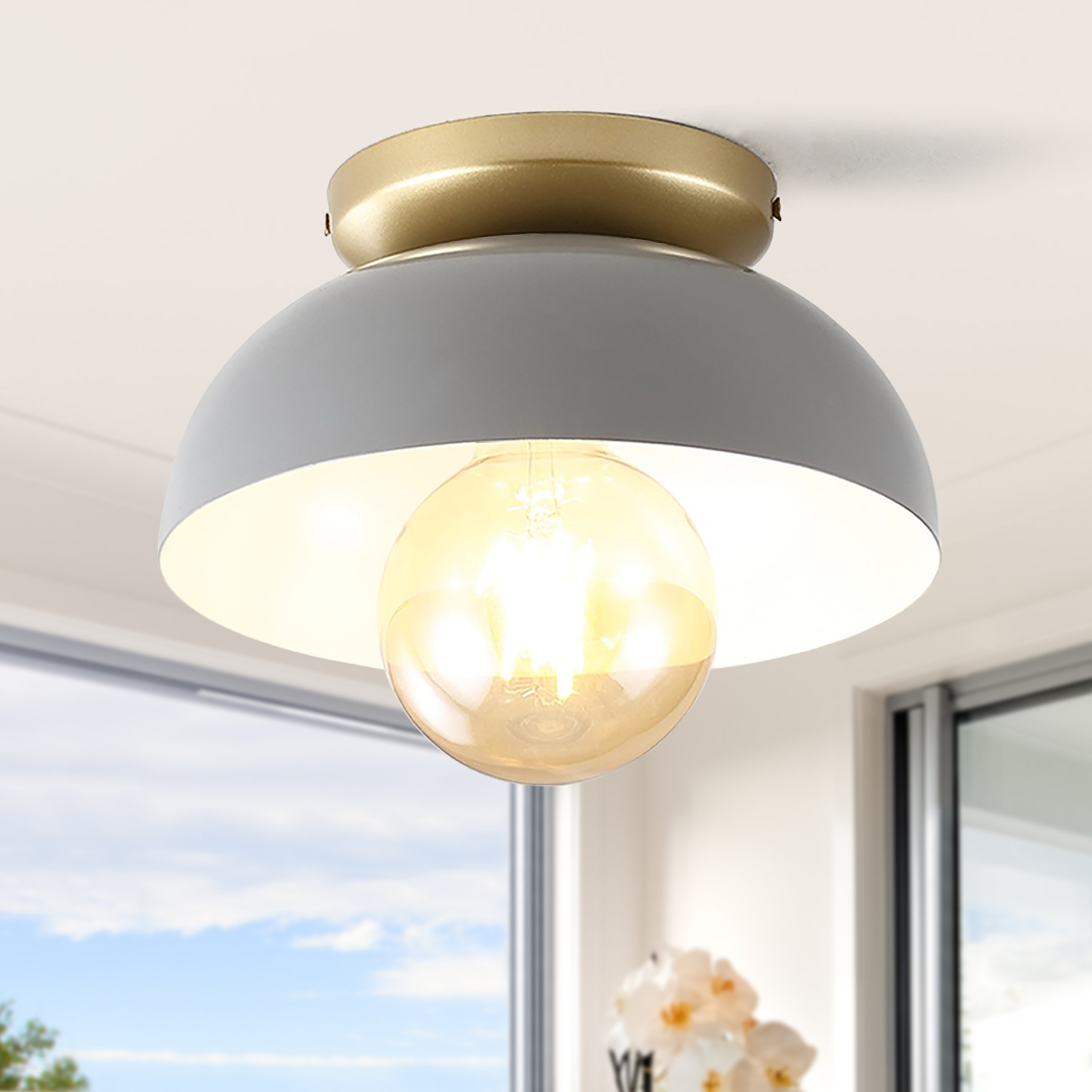 Willa Arlo™ Interiors Zita 1 - Light 8.5" Flush Mount & Reviews | Wayfair