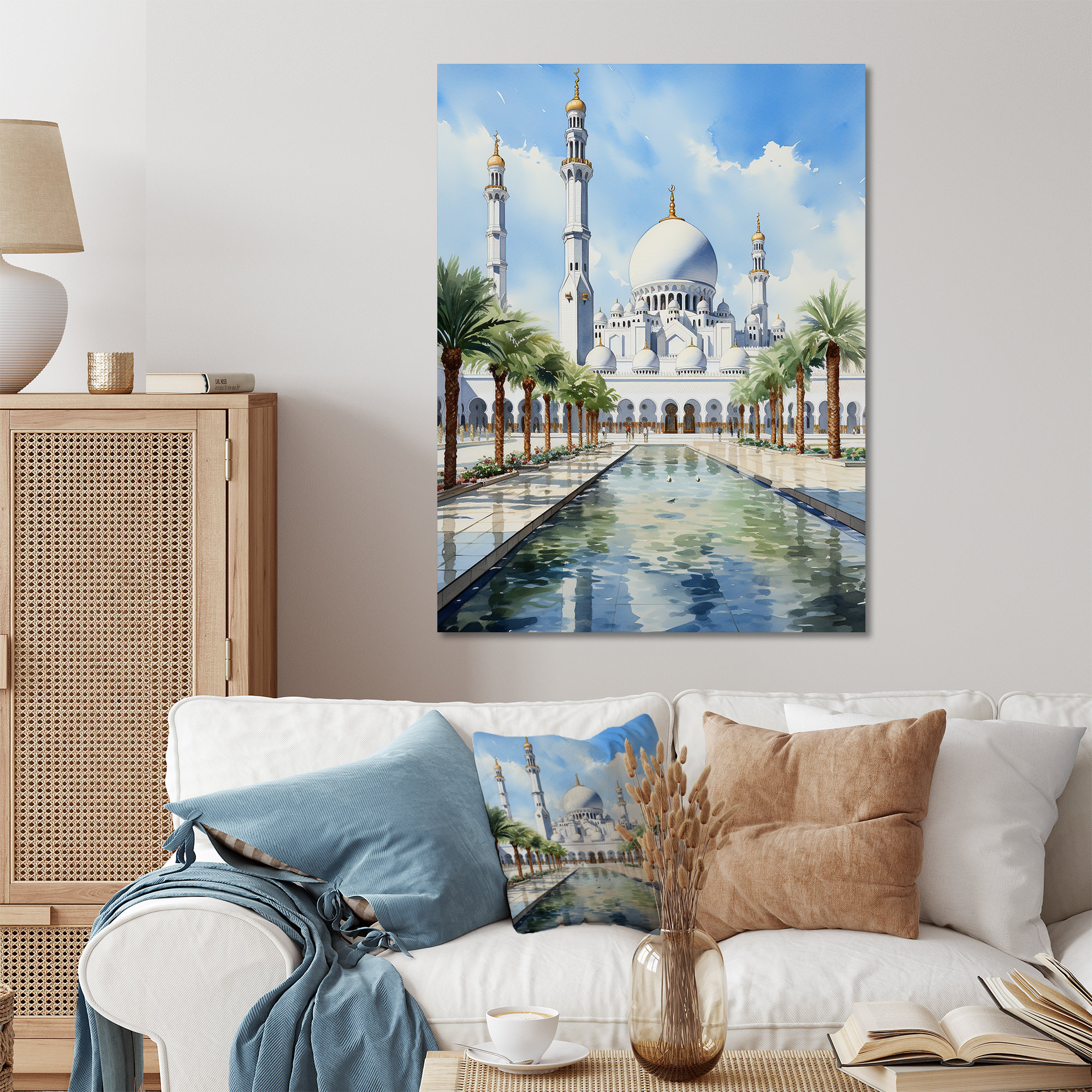 Lark Manor™ Sheikh Zayed Grand Mosque UAE IV - Islam Metal Wall Art ...