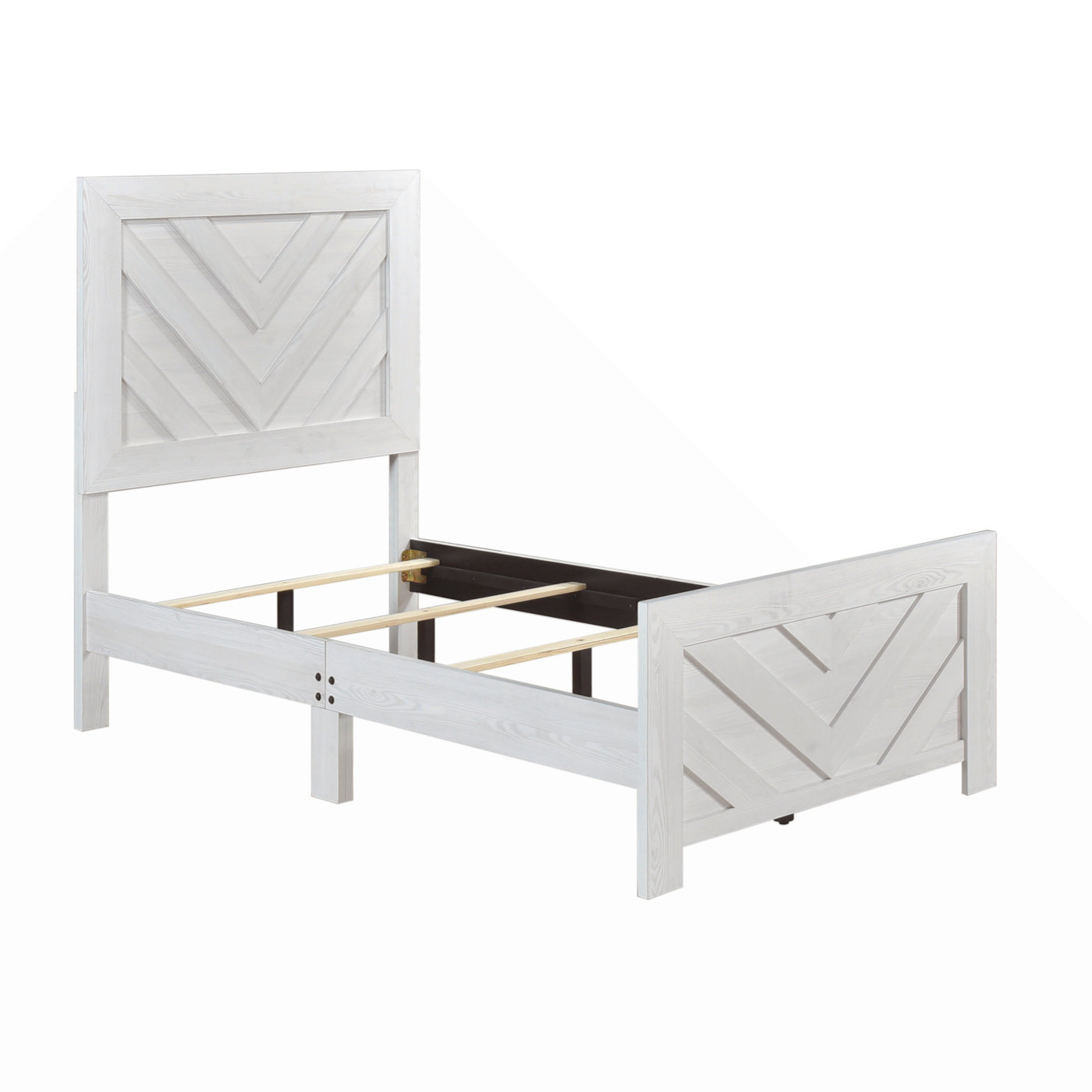 Gracie Oaks Contemporary Rustic Finish Panel Bed Wooden Furniture | Wayfair