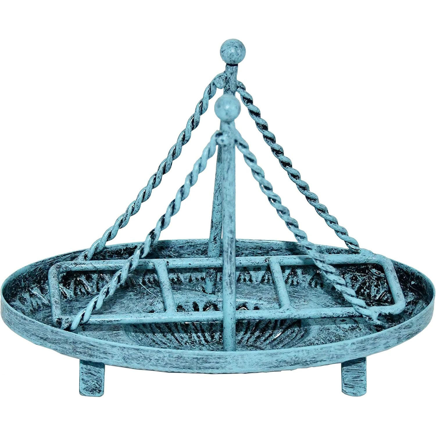 Longshore Tides Metal Sailboat Shaped Napkin Holder, Tabletop Paper Towel Dispenser, Mail Letter ...