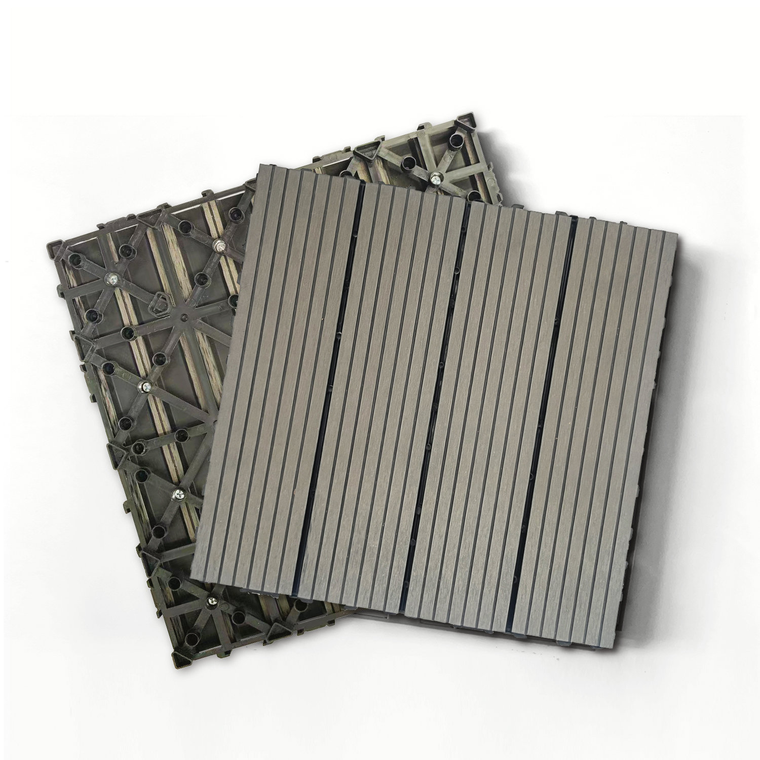 Serene Resin Wood Plastic Composite Deck Tiles Set of 20pcs | Wayfair