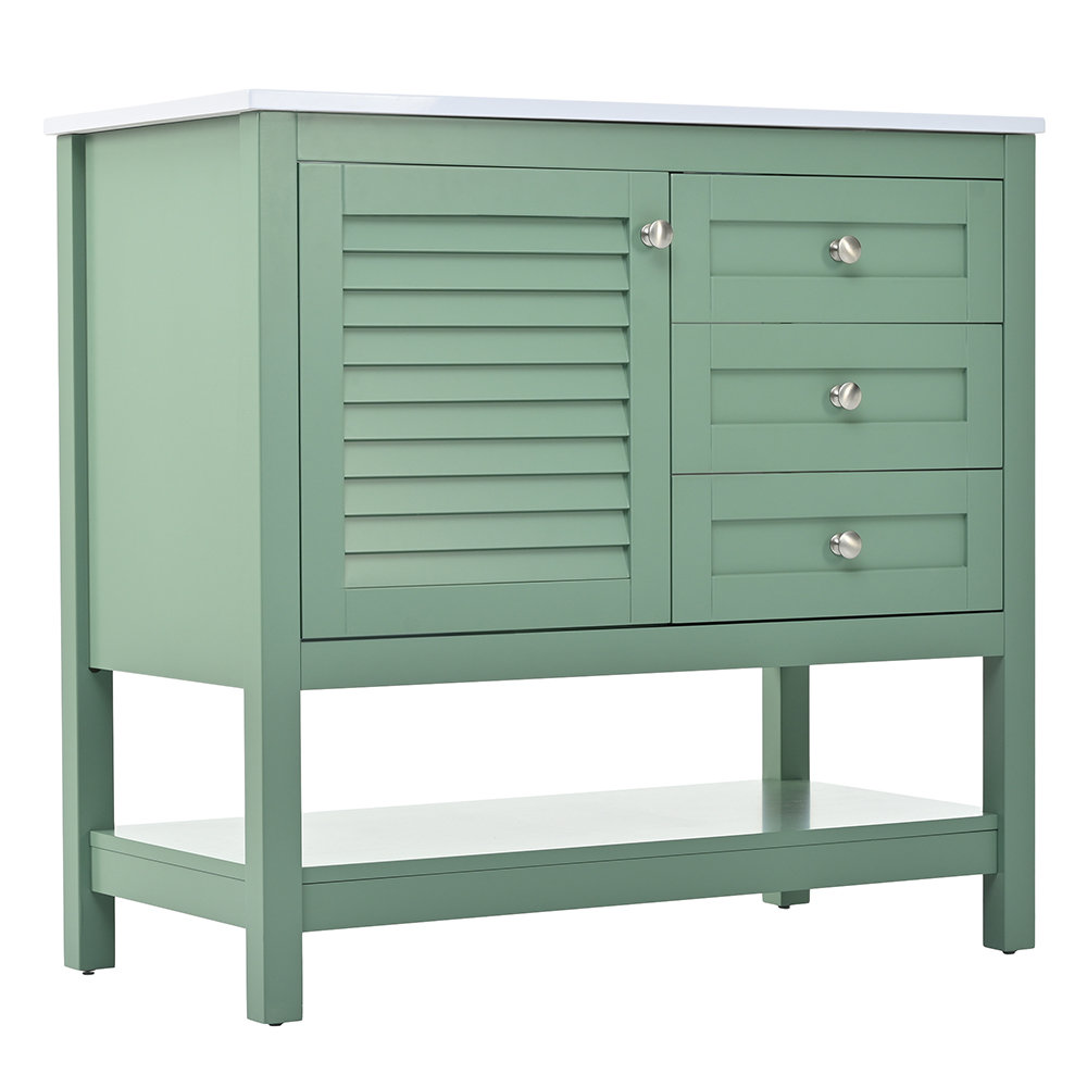 Winston Porter Bathroom Vanity with Undermount Sink Free Standing ...