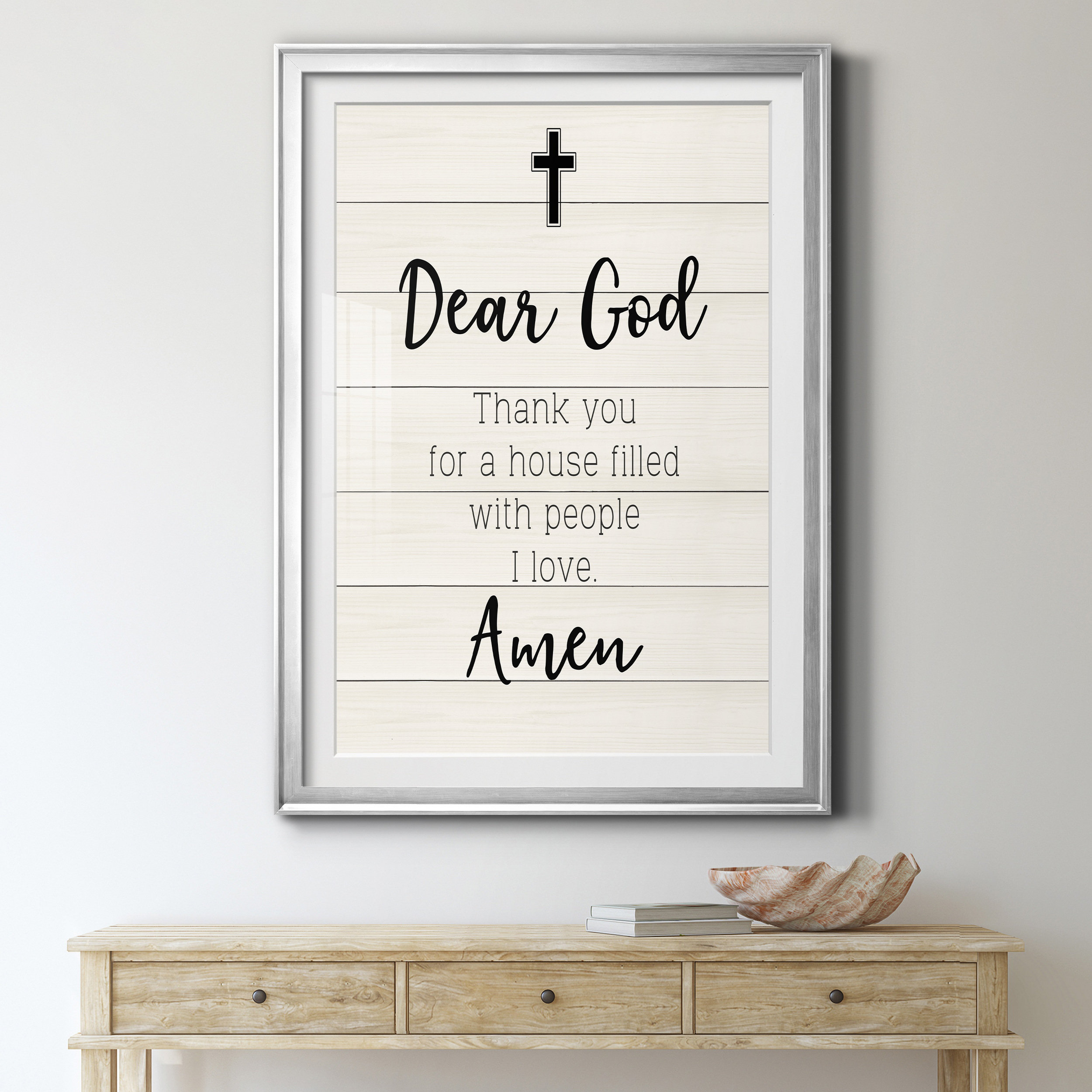 Gracie Oaks Dear God - Picture Frame Textual Art Print on Paper | Wayfair