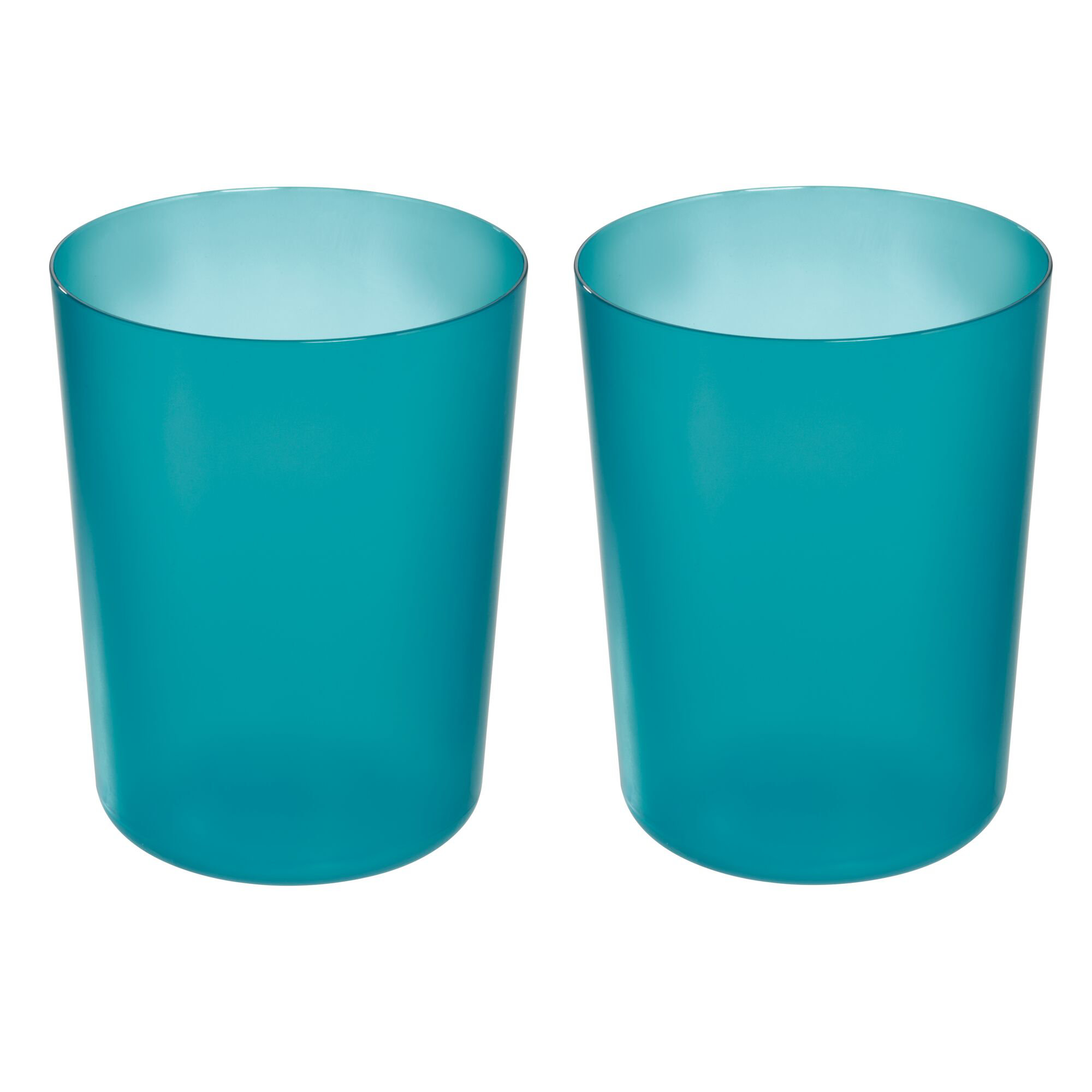 iDesign Small Round Plastic Bathroom Trash Can - Set of 2 - Wayfair Canada