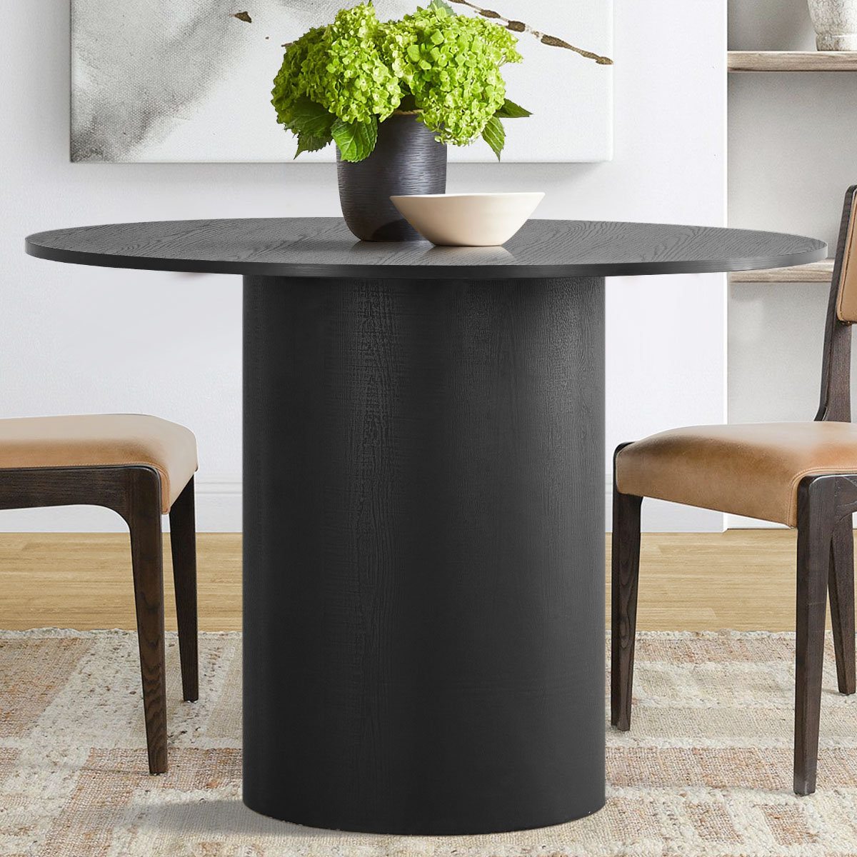 Latitude Run® 41.5" Round Wood Barrel Base Dining Table & Reviews | Wayfair