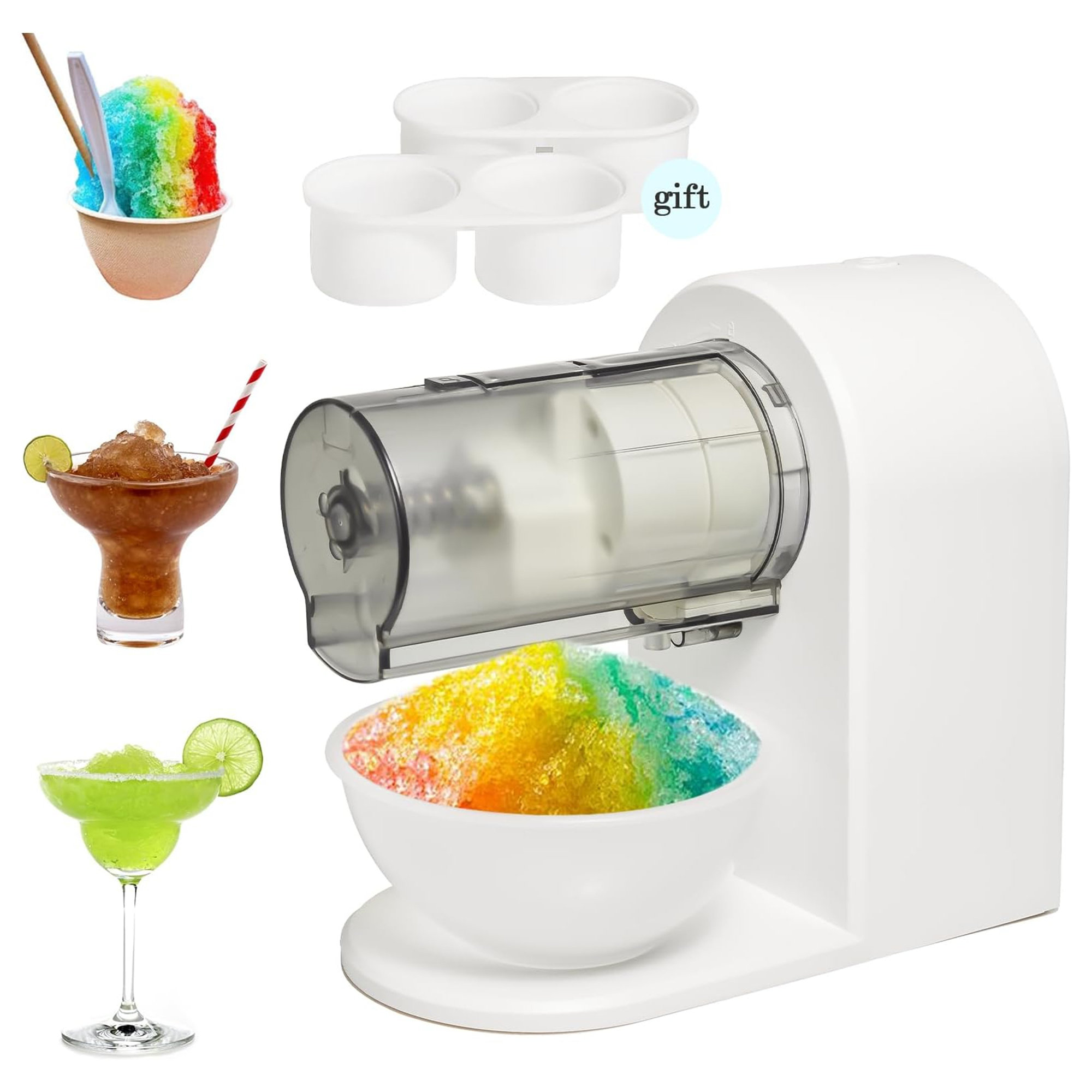 KIBNOF Portable Shaved Ice Snow Cone Machine Slushie Machine Slushy ...