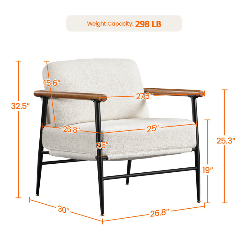 Wade Logan® Asua Upholstered Armchair & Reviews | Wayfair