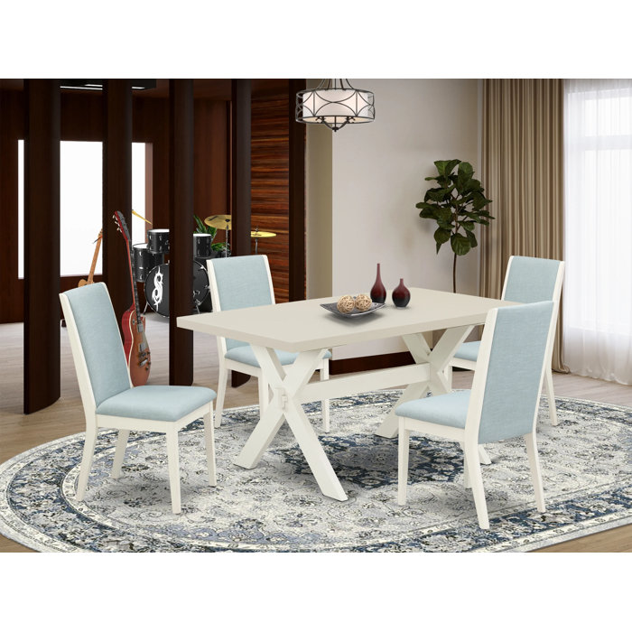 East West 5 - Piece Trestle Dining Set | Wayfair