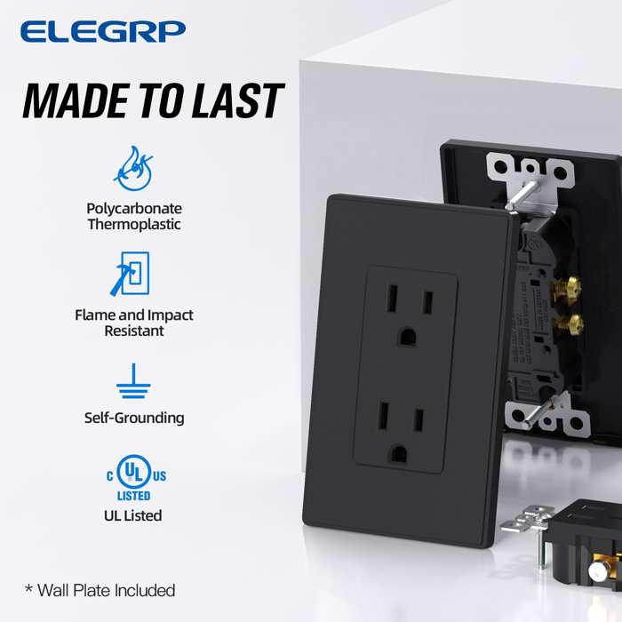 ELEGRP 15-Amp Duplex Outlet | Wayfair