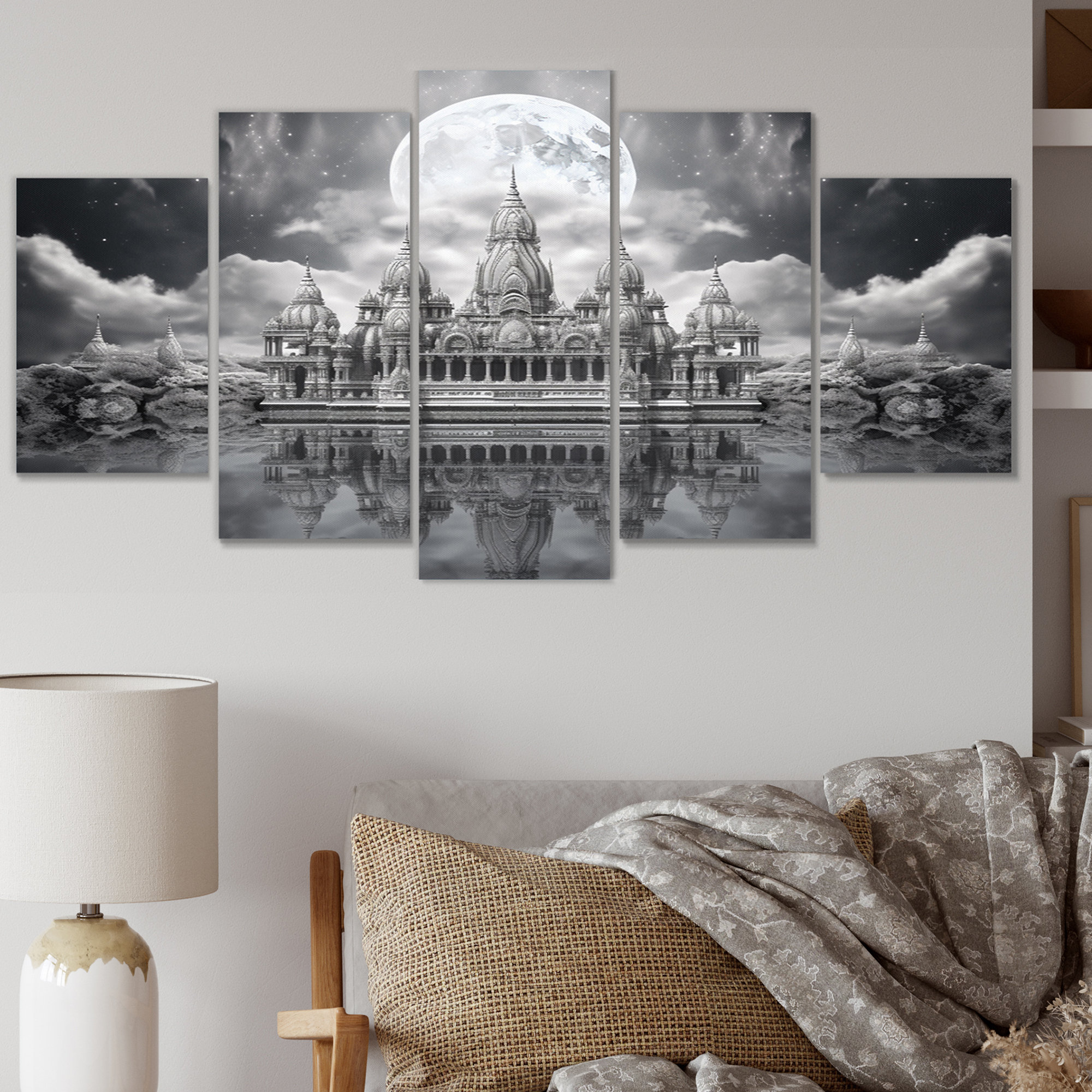 Ebern Designs Hinduisim Art Celestial Abode 5 Pieces | Wayfair