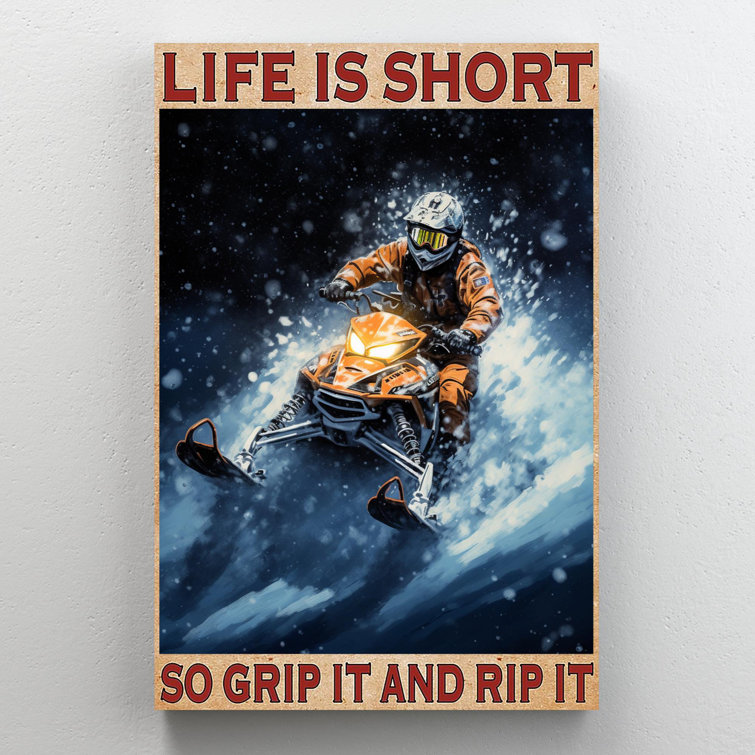 Trinx Life Is Short So Grip It And Rip It - 1 Piece Rectangle Graphic ...