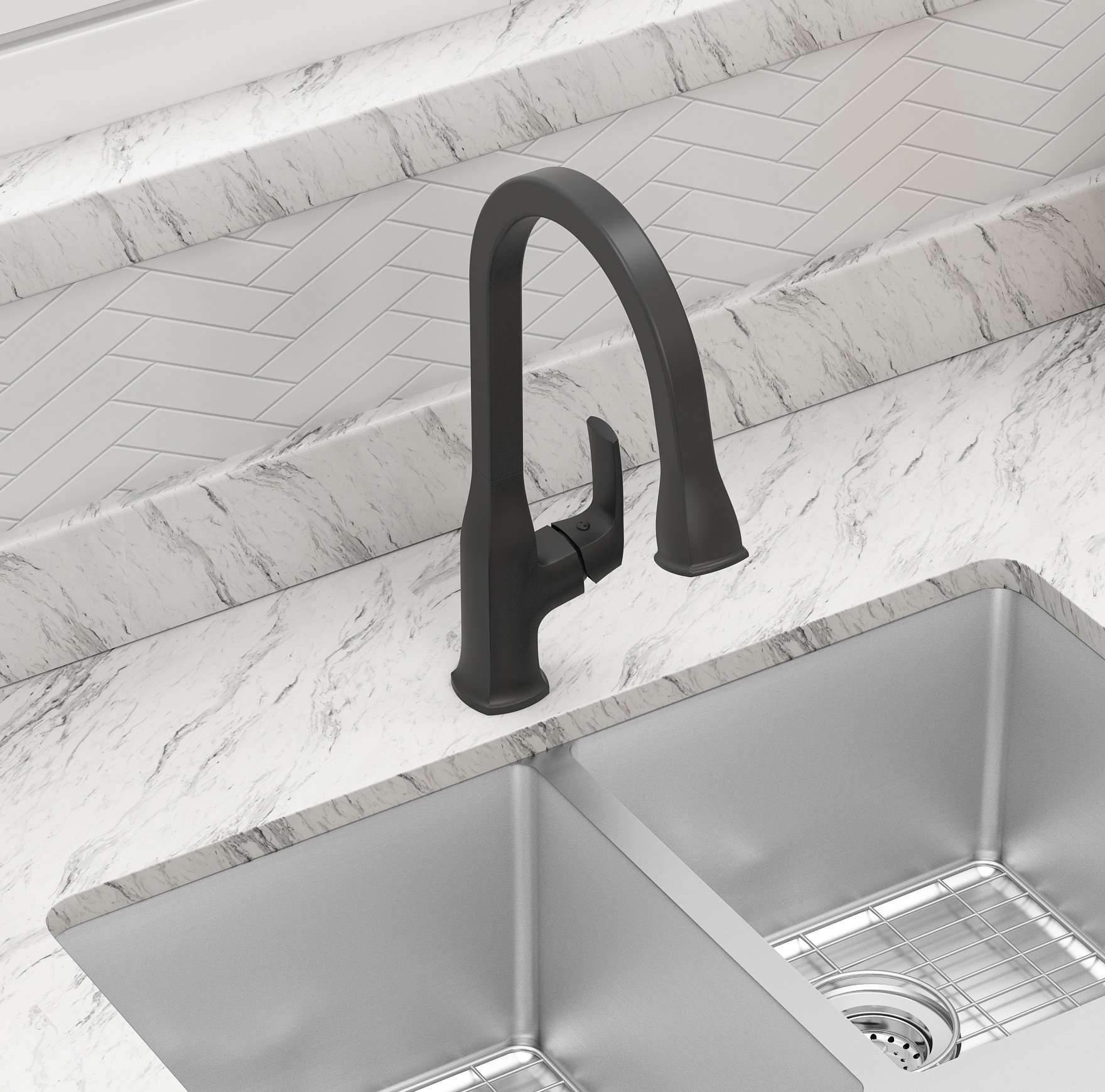 CMI Cardania Pull Down Single Handle Kitchen Faucet | Wayfair