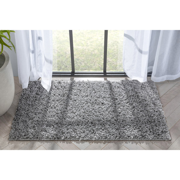 Well Woven Tapis à poil long texturé gris uni Well Well et Commentaires ...