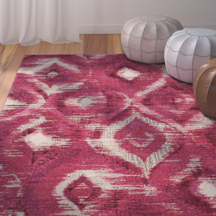 Bungalow Rose Lizotte Performance Ikat Rug & Reviews | Wayfair
