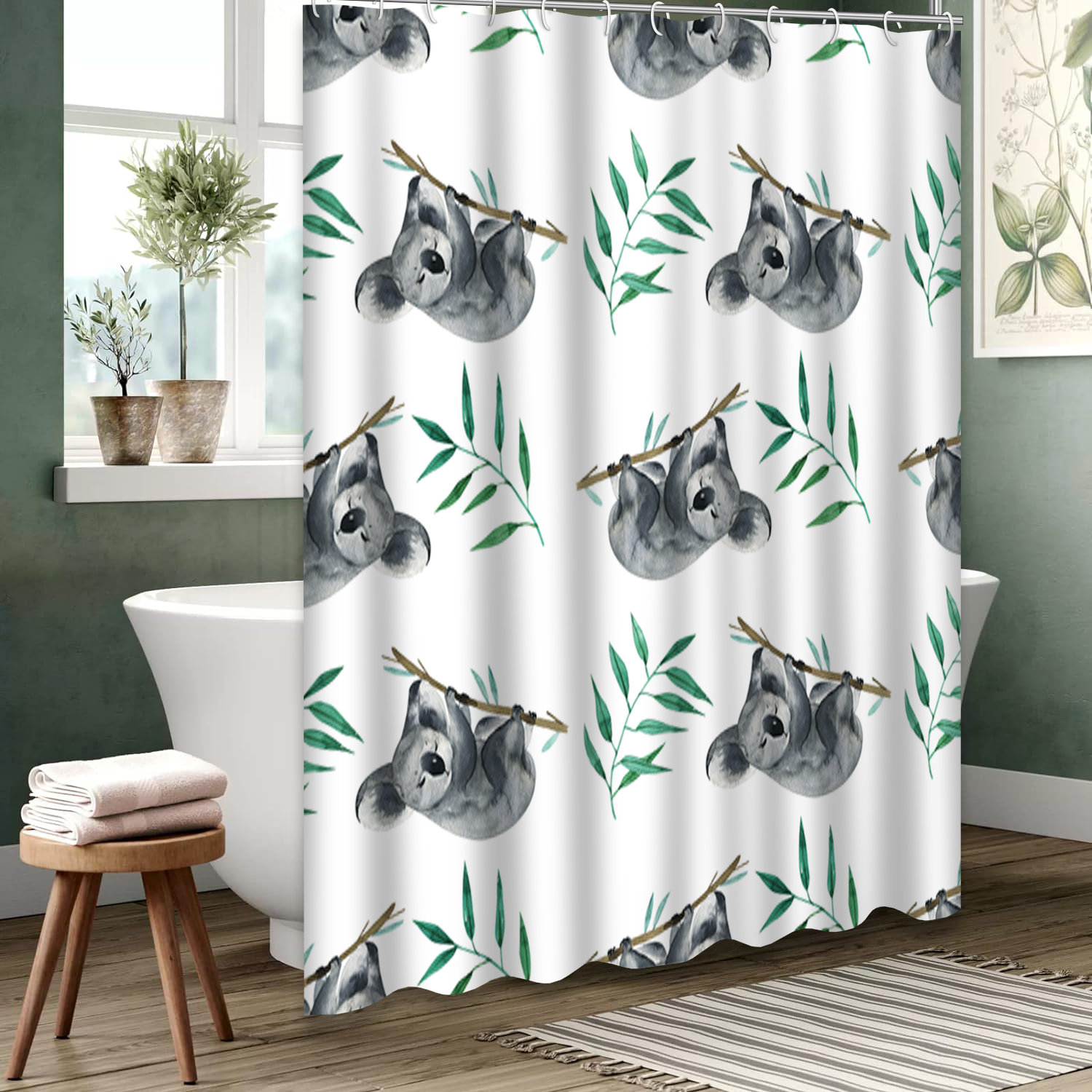 East Urban Home ??Wild Australia Shower Curtain with 12 Hooks ...