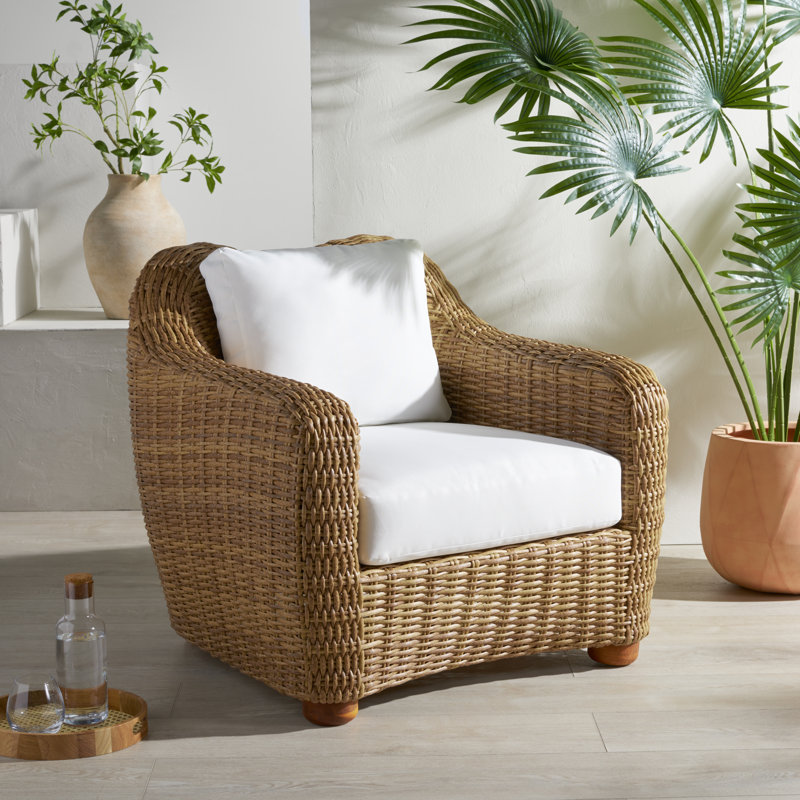 Joss & Main Melbourne Wicker Patio Chair & Reviews | Wayfair