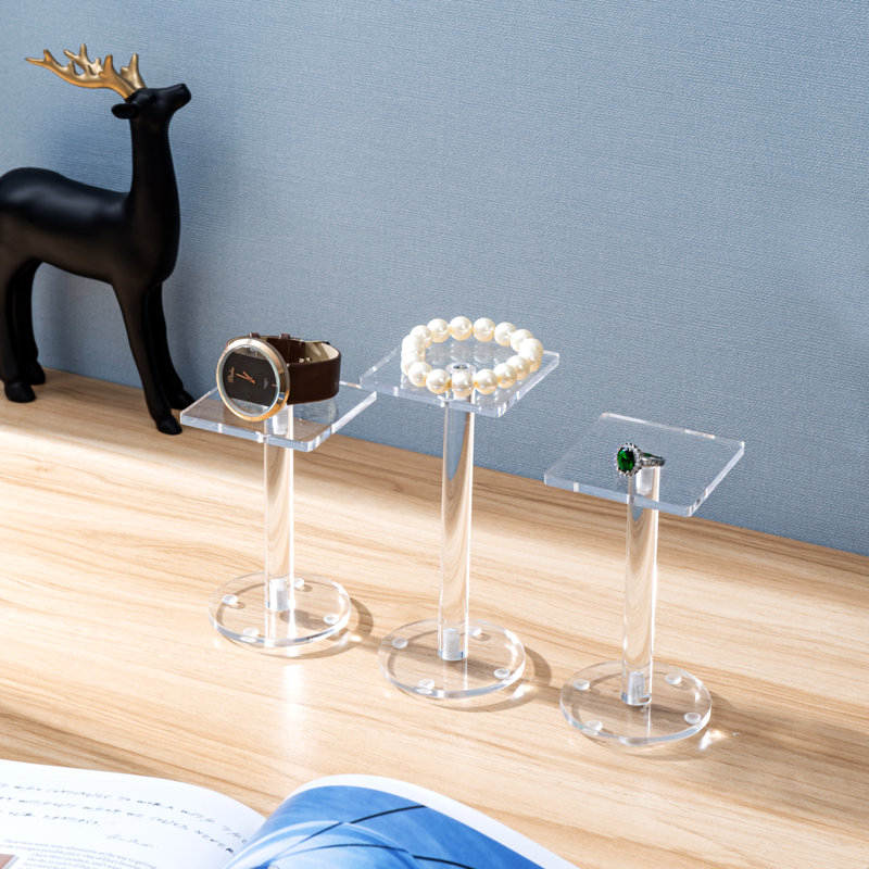 Wrought Studio™ 3 Piece Acrylic Jewelry Display Stand | Wayfair
