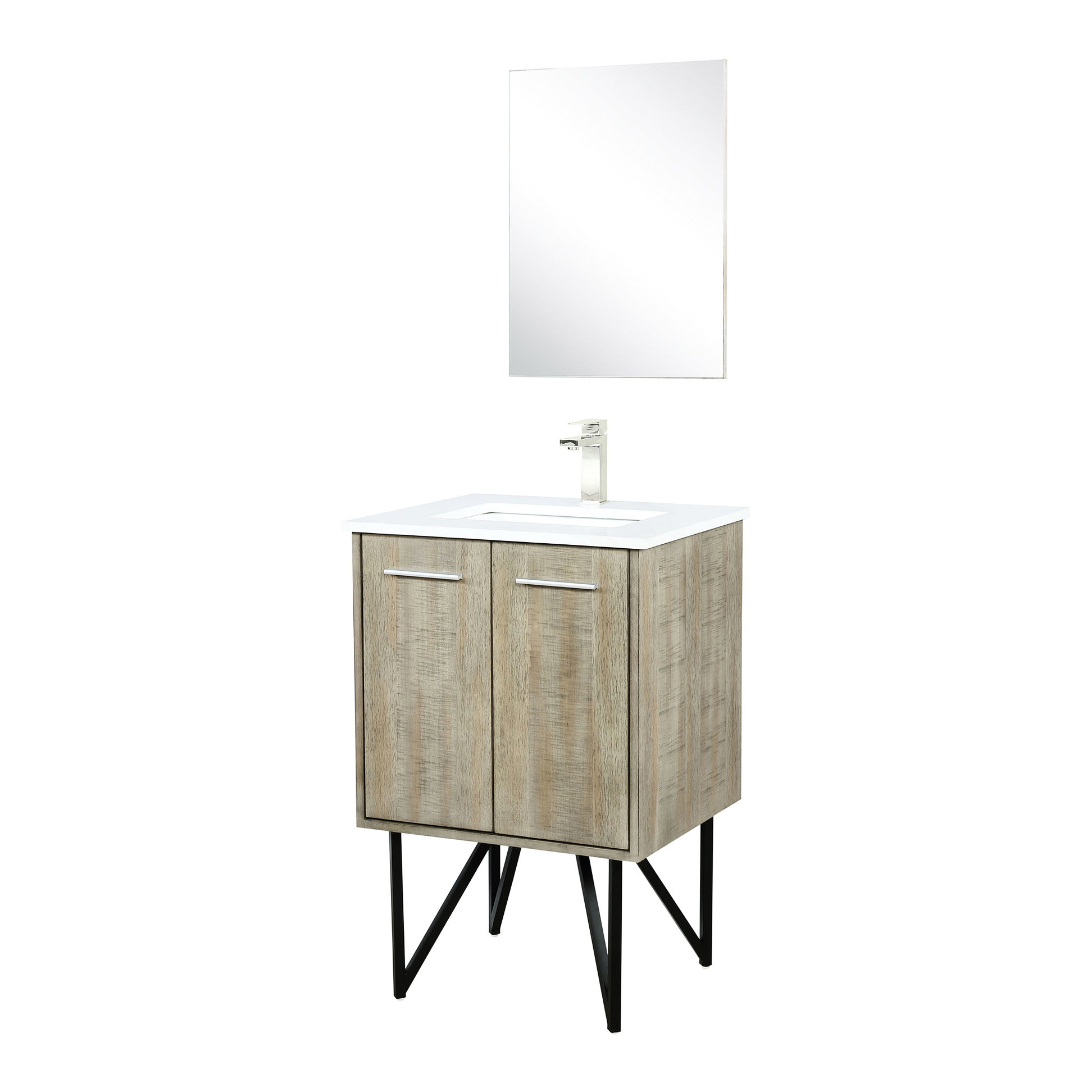 Ebern Designs 30 - Inch Rustic Bathroom Vanity With Scratch Proof White ...