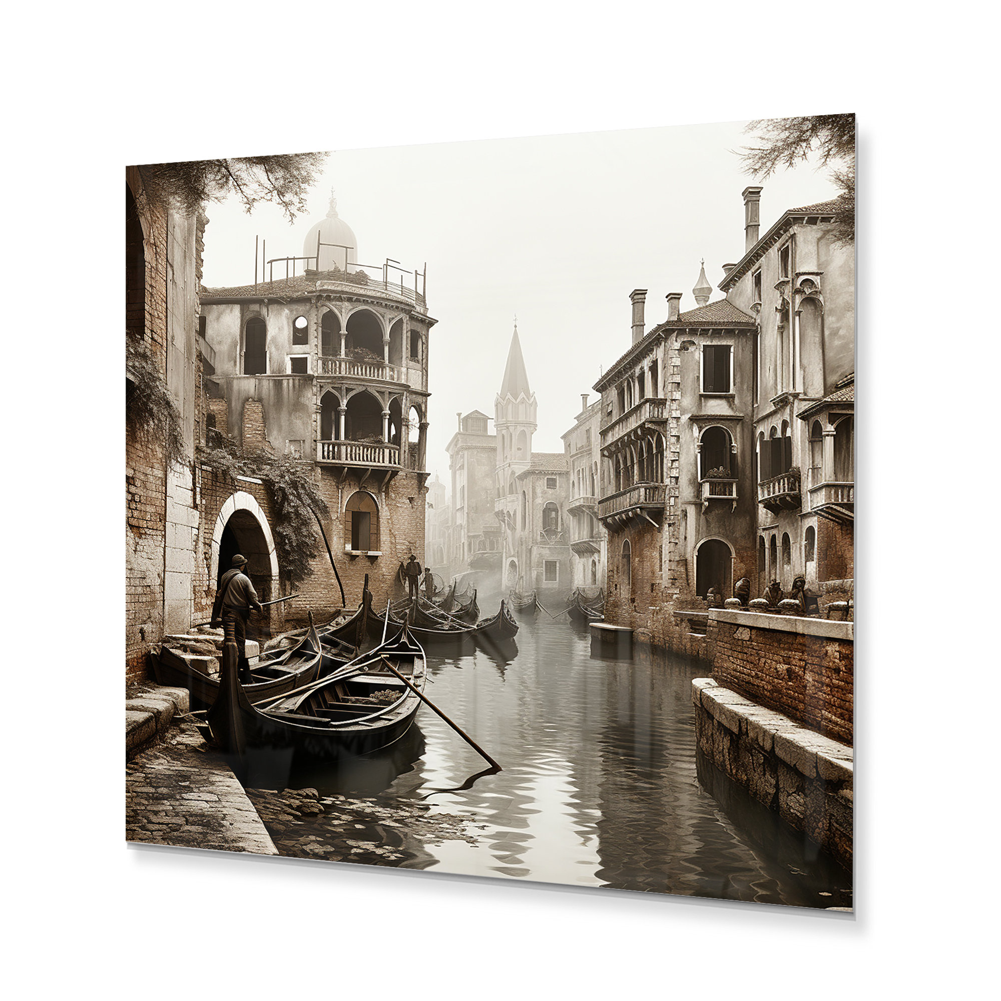 Alcott Hill Beige Canal Ancient Watercourse Slate II - Canals Metal Art ...