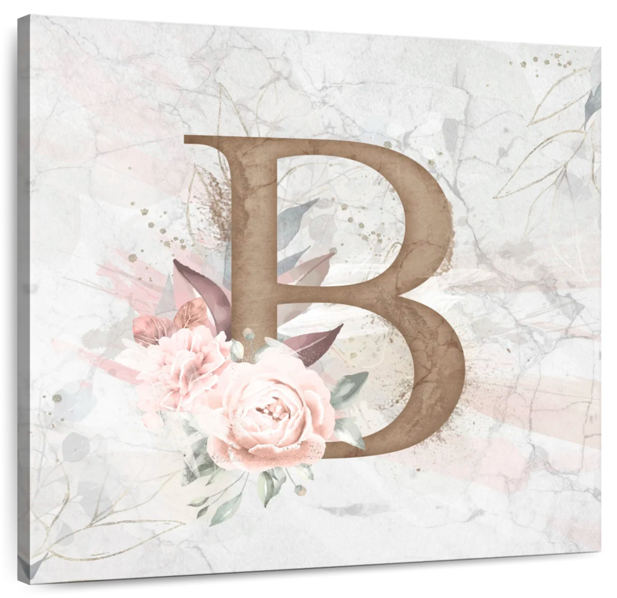 Ebern Designs Tergel Floral B Monogram | Wayfair