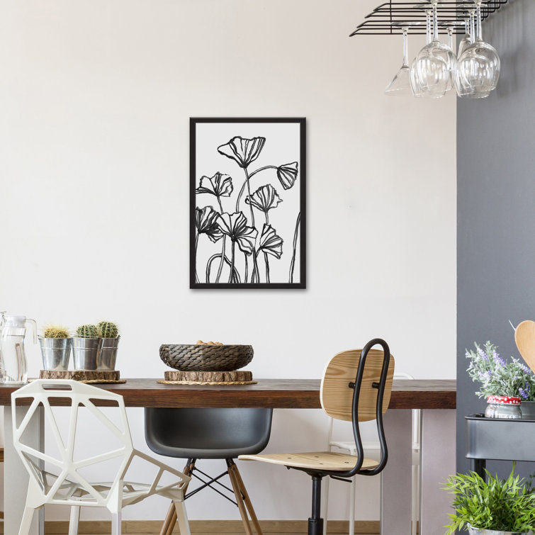 Ivy Bronx 'Withering Flowers' Framed Watercolor Painting Print on Paper ...