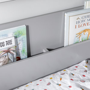 Harriet Bee Bakhtawar Twin Solid Wood Bed with Shelves & Reviews | Wayfair