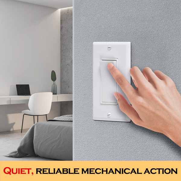 Energetic Lighting 15 Amps Tamper Resistant Single Pole Rocker Light ...