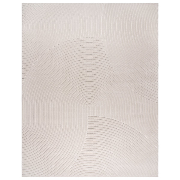 Gertmenian Conway Cream Solid Geometric Textured Area Rug & Reviews ...