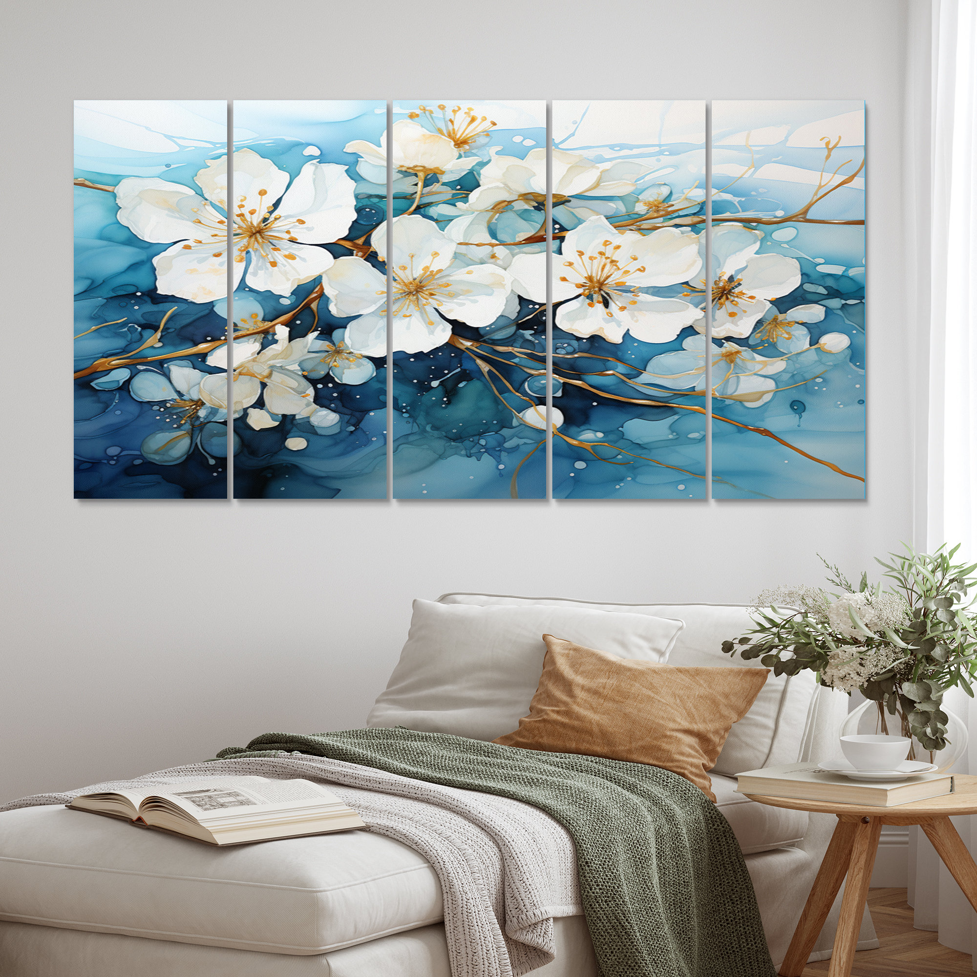 Design Art Drip Transcendent Waters - Modern Metal Wall Decor Set ...