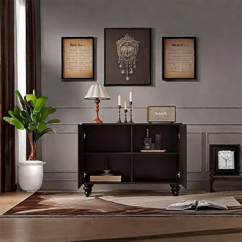 Ruthber Solutions Two Door Walnut Frame Cabinet | Wayfair