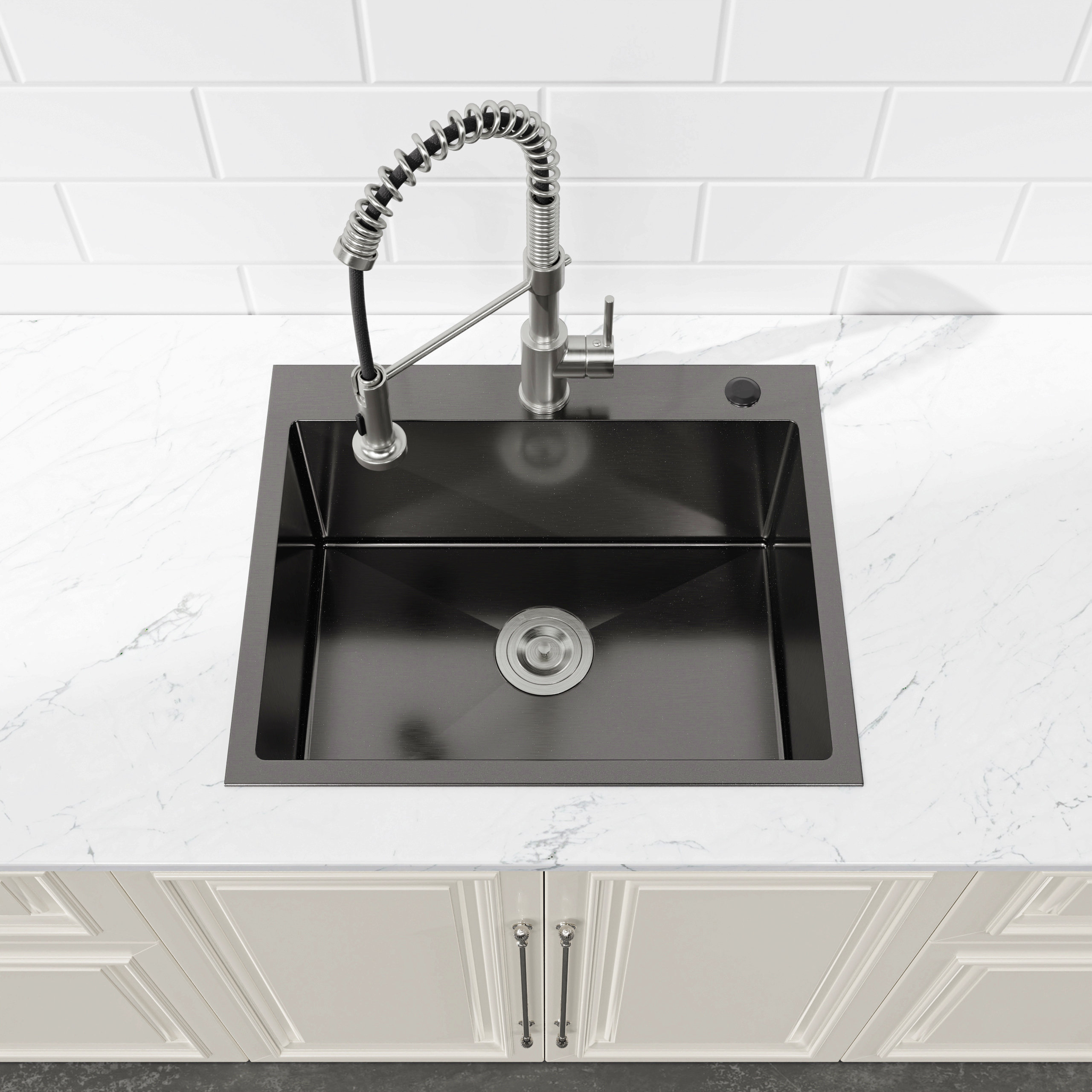 LICEN-Home Stainless Steel Kitchen Sink, 23″X19″ Single Bowl ...