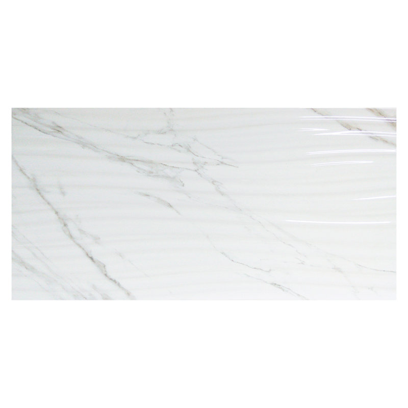 Qube Tiles Dantilia Wave 12" x 24" 3D Textured Marble Look Wall Tile ...