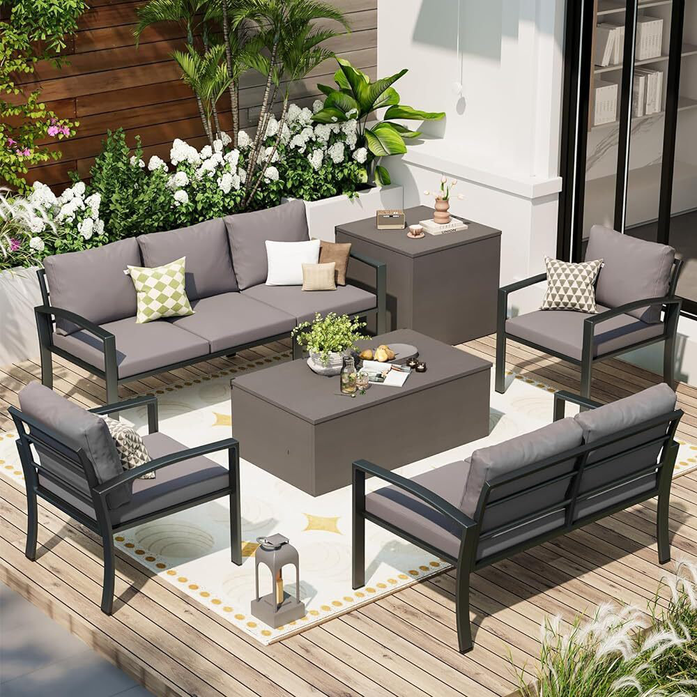 Lark Manor 7 Person Outdoor Seating Group With Cushions - Wayfair Canada