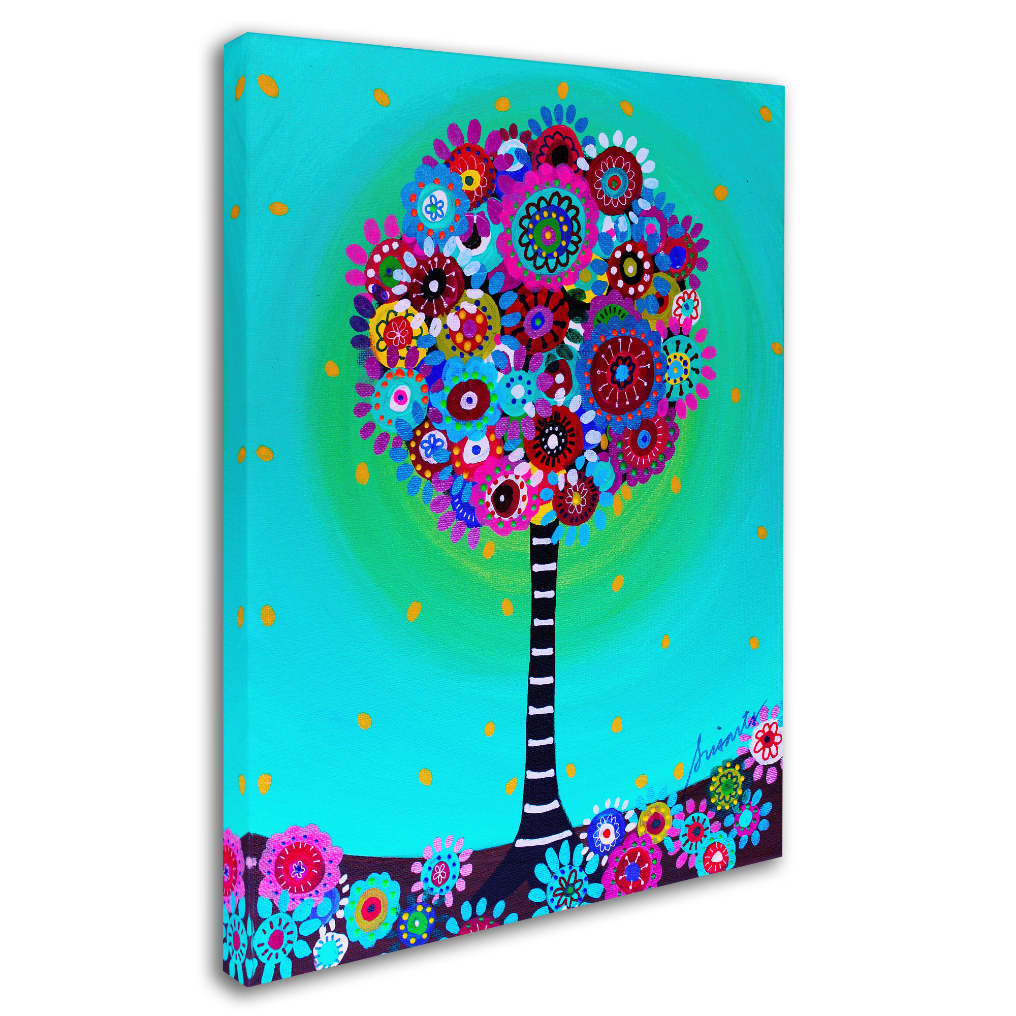 Trademark Fine Art 'The Joyful Tree' Print on Wrapped Canvas | Wayfair