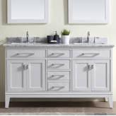 Lark Manor Herrell 72'' Double Bathroom Vanity with Carrara Marble Top ...