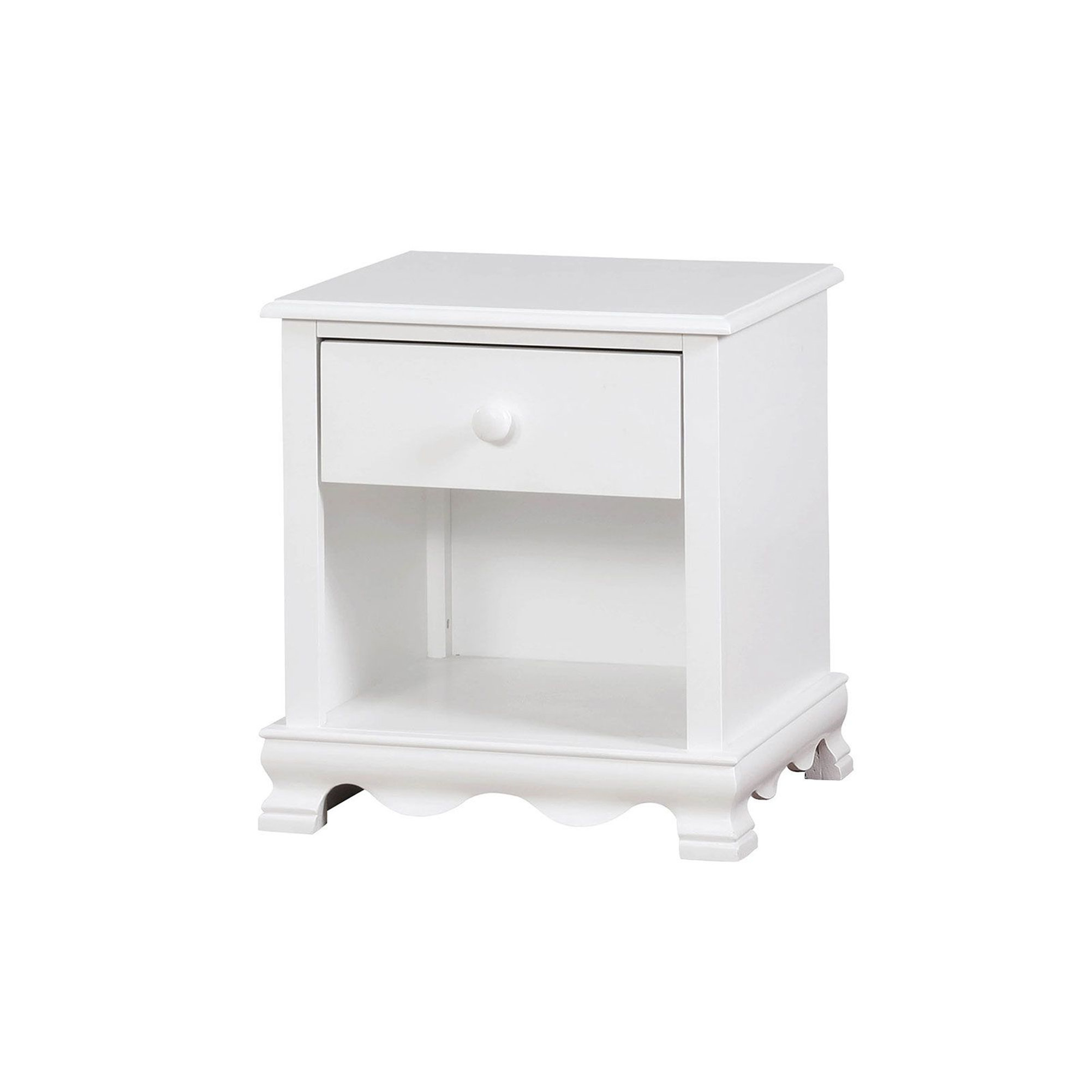 Astoria Grand Wooden Nightstand With Bottom Open Shelf | Wayfair