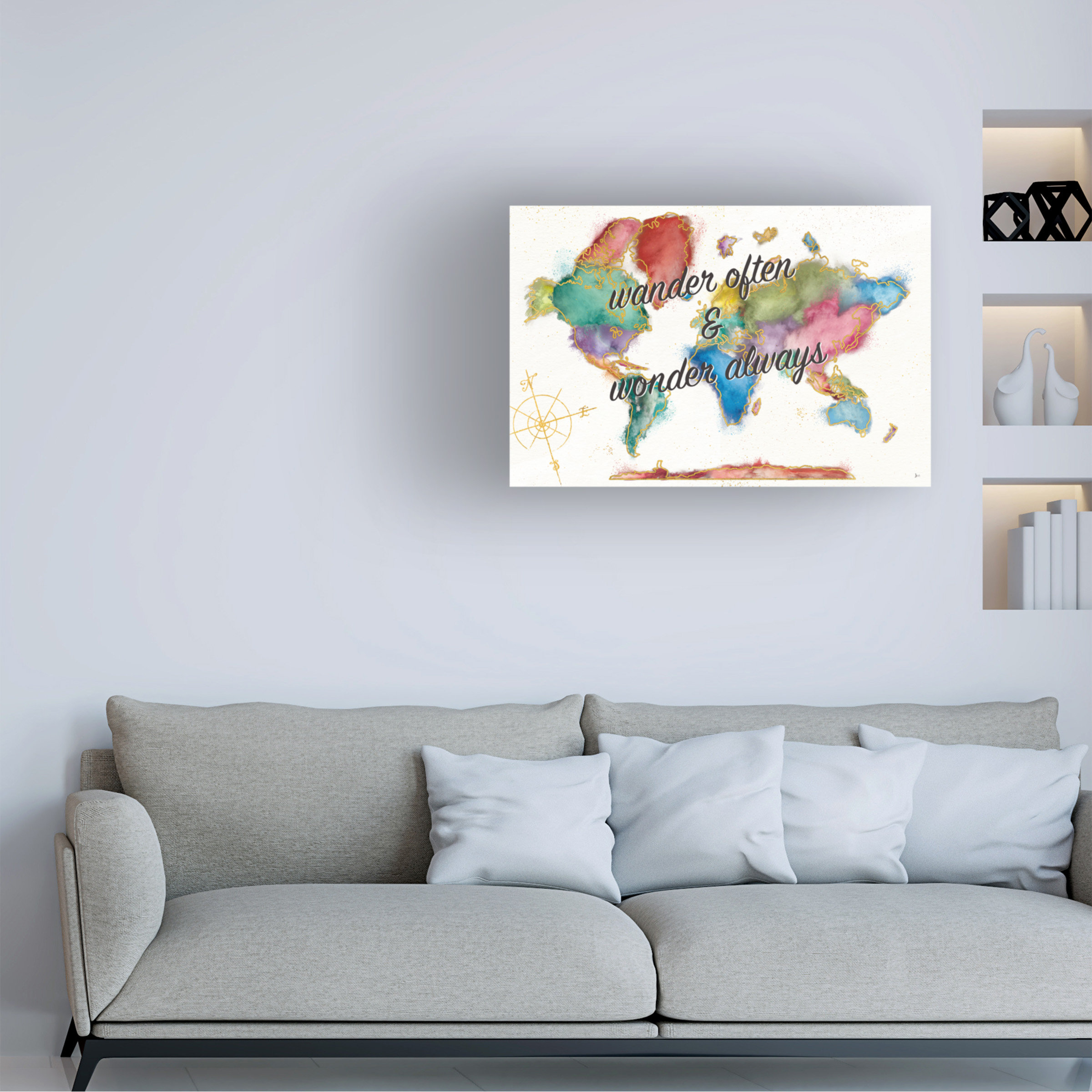 Trinx Colorful World I Font by Jess Aiken - Wrapped Canvas Graphic Art ...
