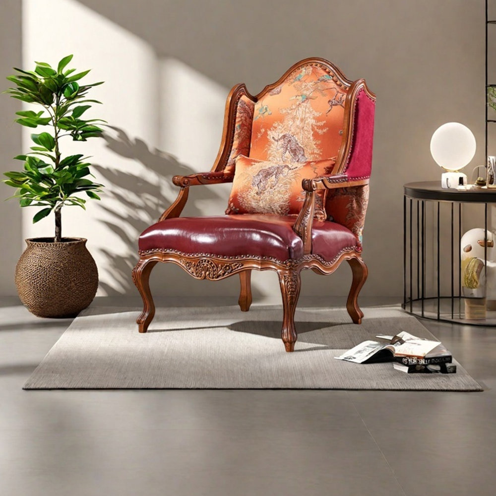 Bloomsbury Market Light luxury sponge solid wood Lounge chair | Wayfair