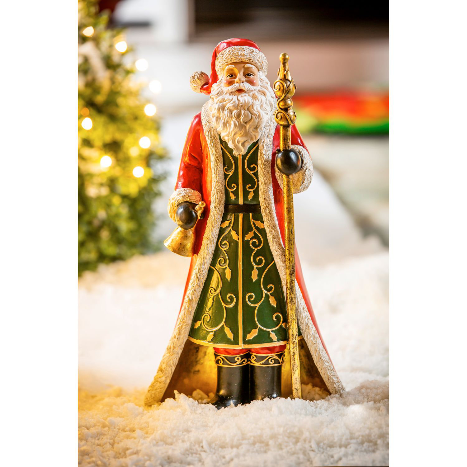 The Holiday Aisle® Carlstrom Traditional Santa Garden Statue | Wayfair