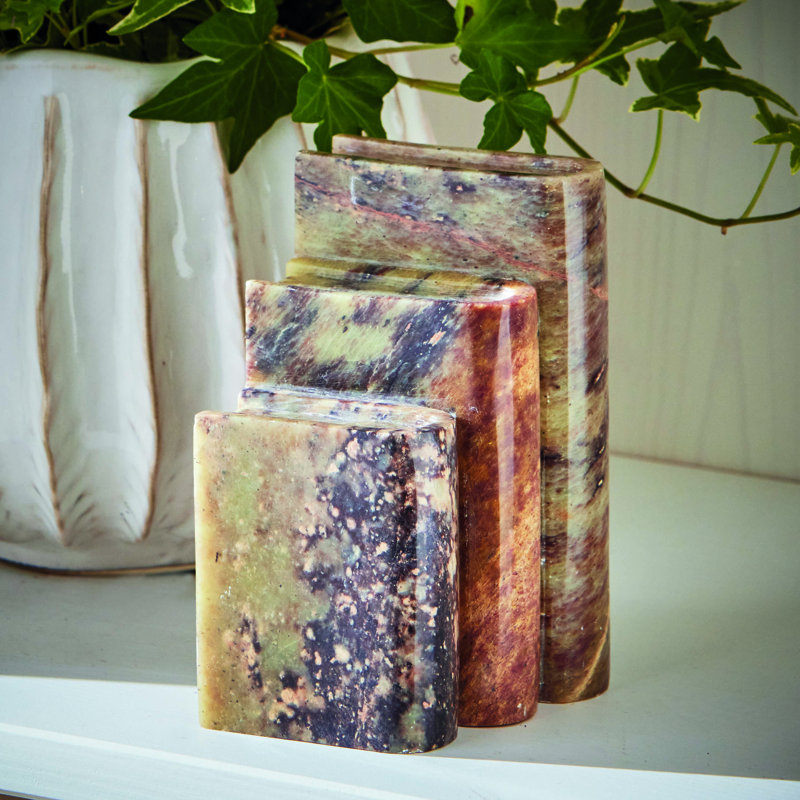 The Holiday Aisle® Stacked Books Soap Stone Sculpture | Wayfair