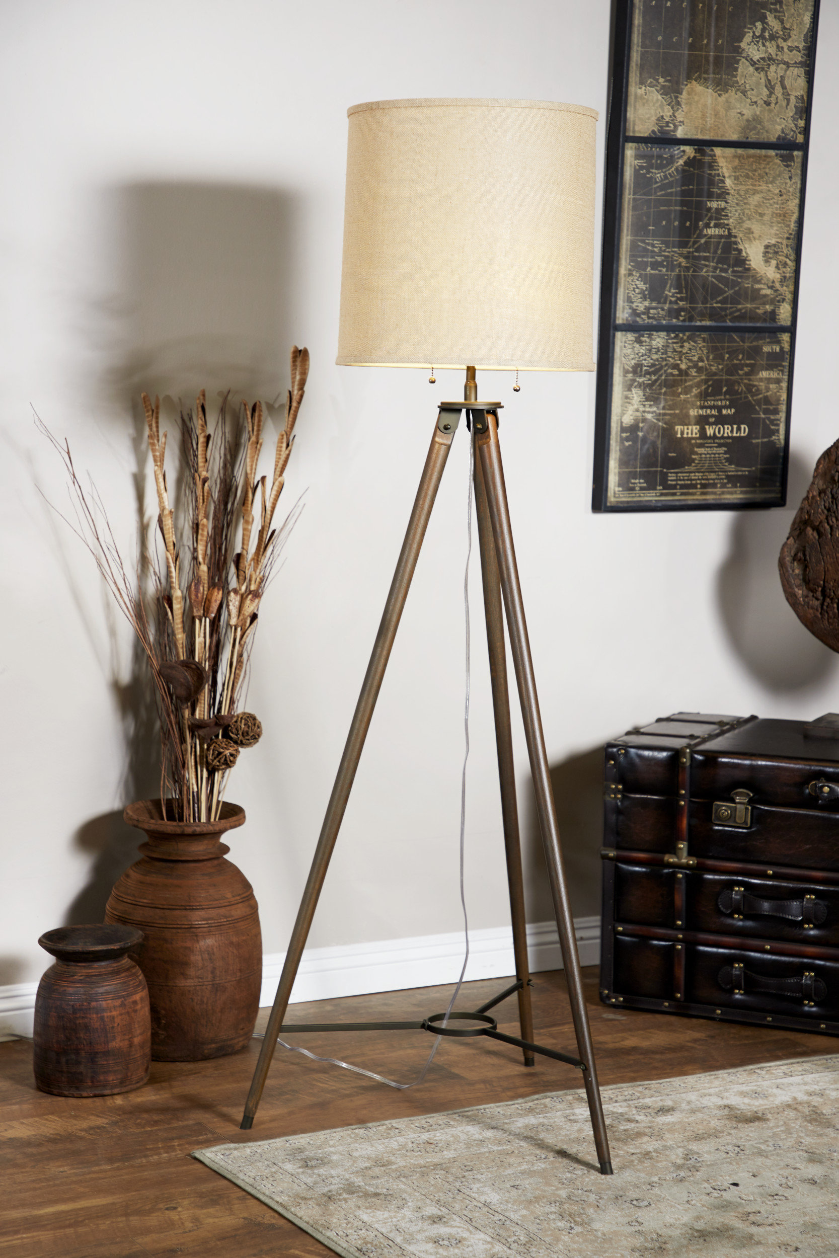 Bayou Breeze Stevenson 66" Tripod Floor Lamp | Wayfair