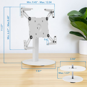 Mount-it Universal Tablet Countertop Stand With Tilt, White | Wayfair
