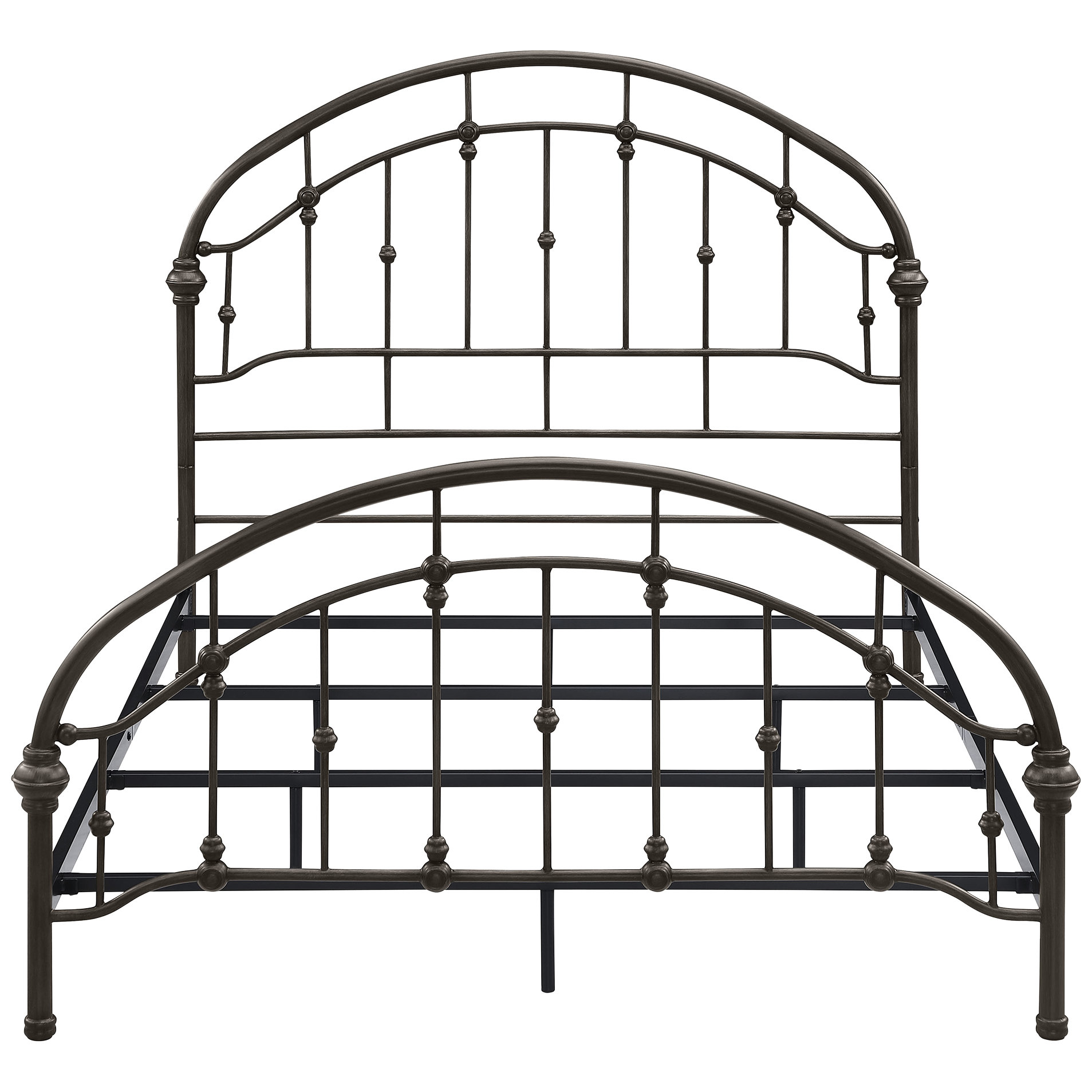 Latitude Run® Queen Open Frame Bed In Dark Bronze Metal, , Slatted ...