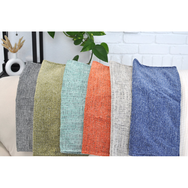 Oveesha Soft Textured Chenille Pillow Covers Set of 2 Cozy Cushion ...