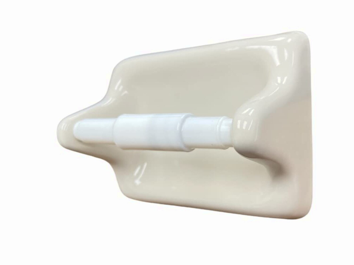 Hokku Designs Elegant Glazed Ceramic Bathroom Tissue Holder - Bone ...