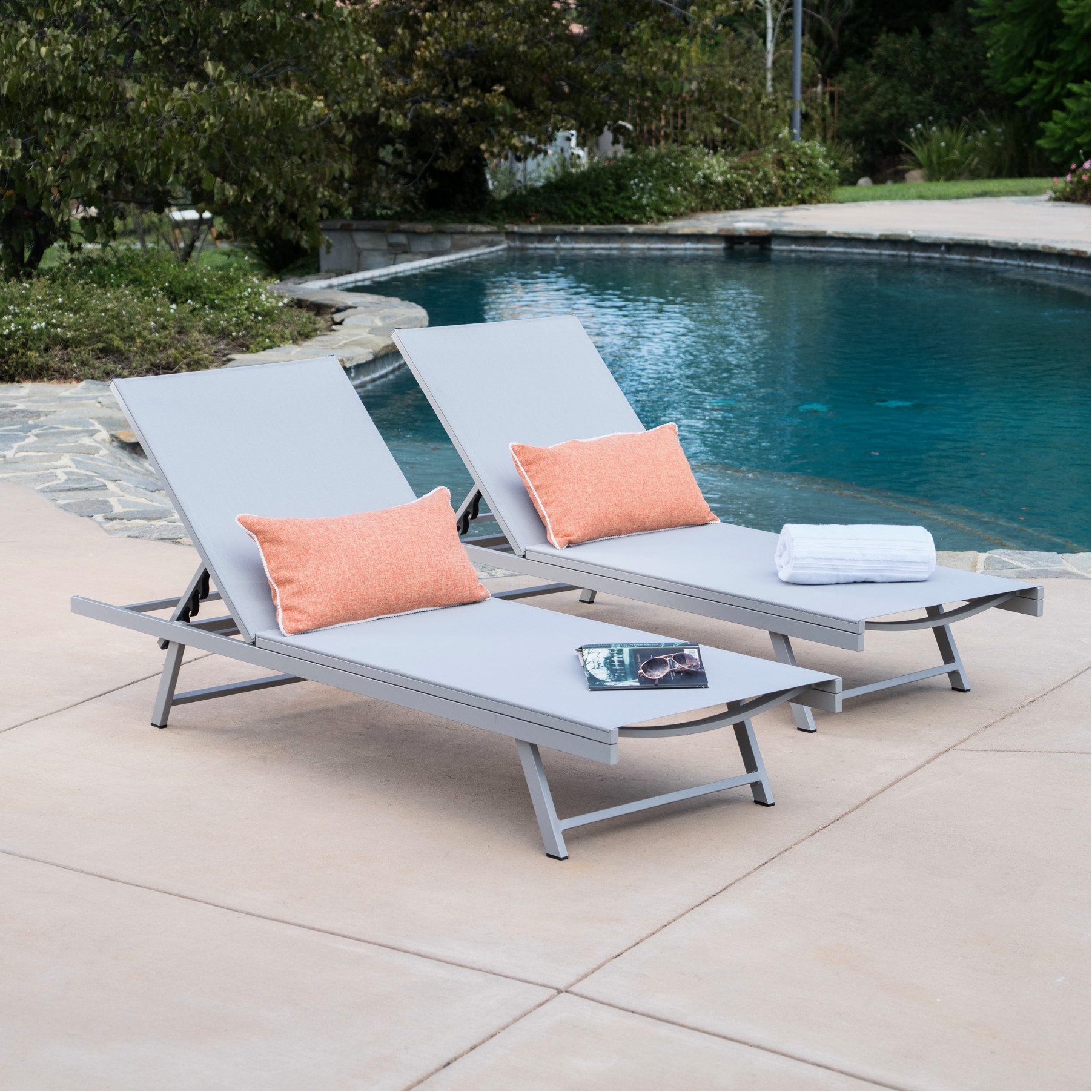 Corrigan Studio Chaise Lounge For Outdoor Relaxation Time - Nylon Mesh ...