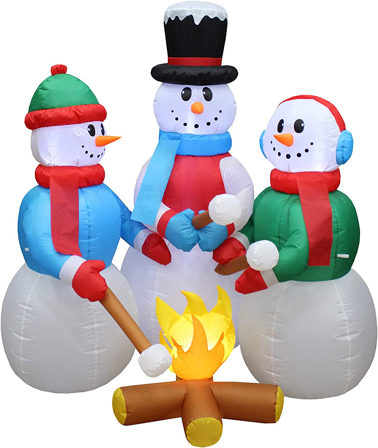 The Holiday Aisle® 5 Foot Tall Huge Christmas Inflatable Snowmen